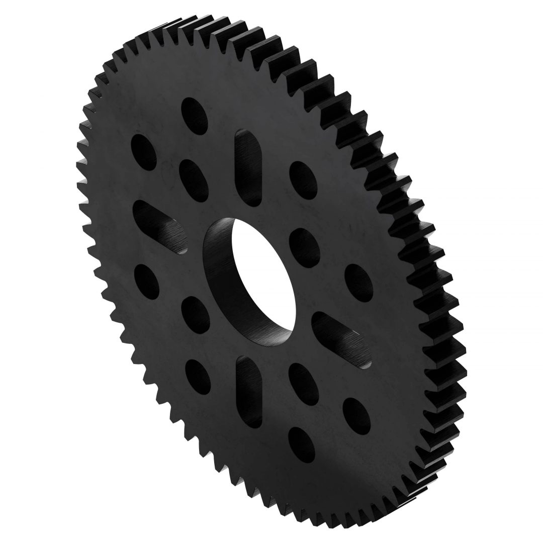 66 Tooth Hub-Mount Gear (MOD 0.8, 4mm Thick Acetal) - Steplab