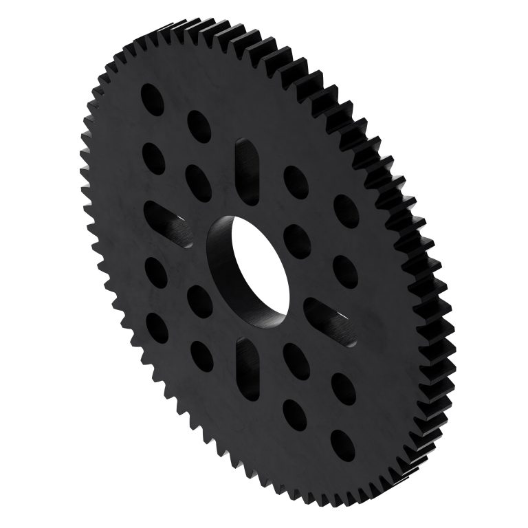 72 Tooth Hub-Mount Gear (MOD 0.8, 4mm Thick Acetal) - Steplab